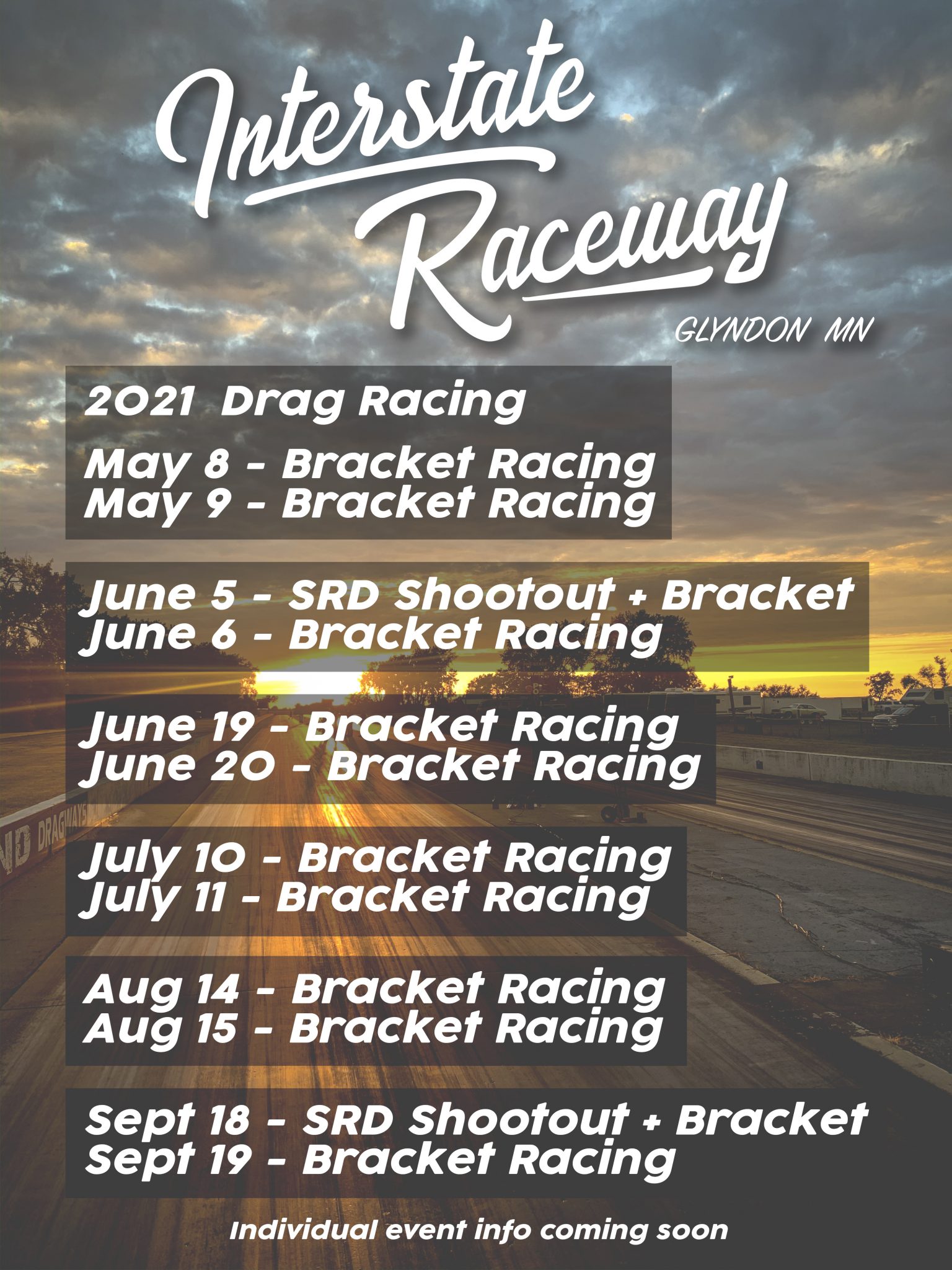 2021 Drag Racing Schedule | Interstate Raceway